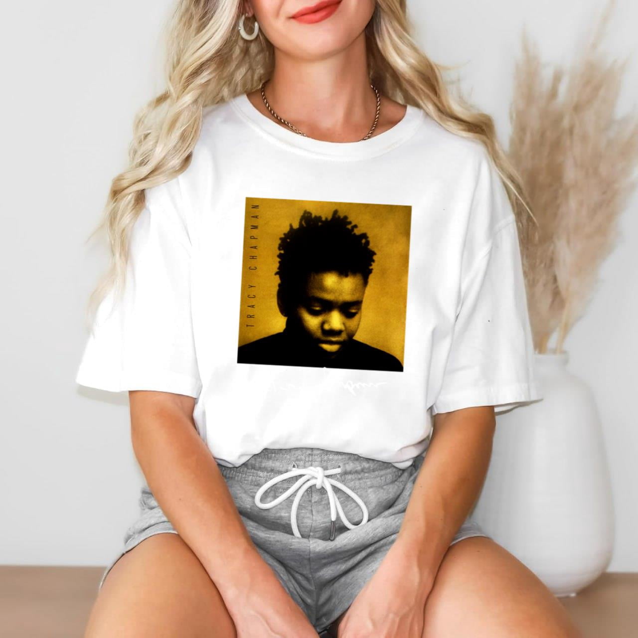 Tracy Chapman ALBUM Black Short Sleeve Folk S Comfort Color T-Shirt ...
