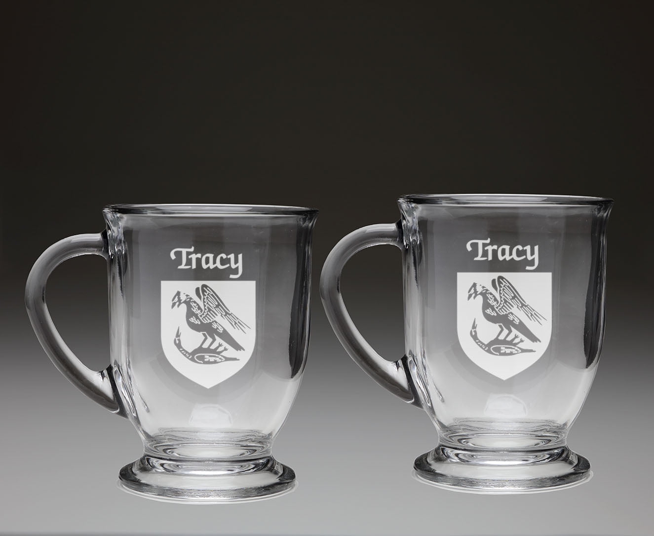 Tracy Irish Coat of Arms Glass Coffee Mugs - Set of 2 - Walmart.com
