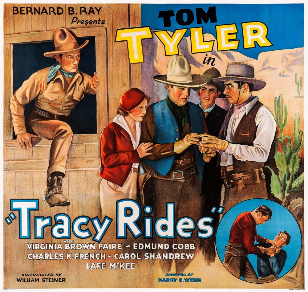 Tracy Rides Us Poster Art Left: Tom Tyler; Second From Left: Virginia ...