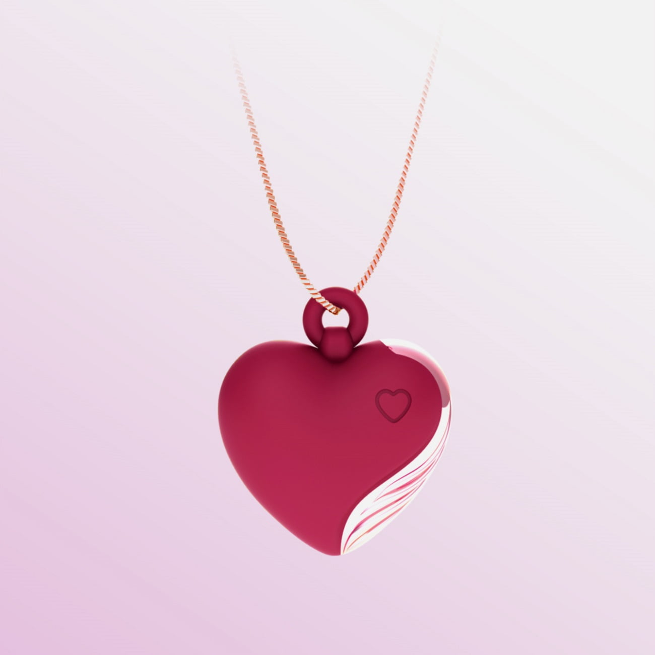 Tracy's Dog Heart Shaped Necklace Vibrator, Silicone Metal Toy with 10 ...