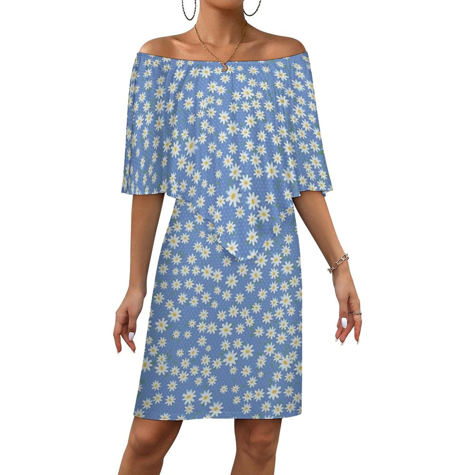 Trad GirlTrad Wife Wojak Women's Off The Shoulder Ruffles Summer ...