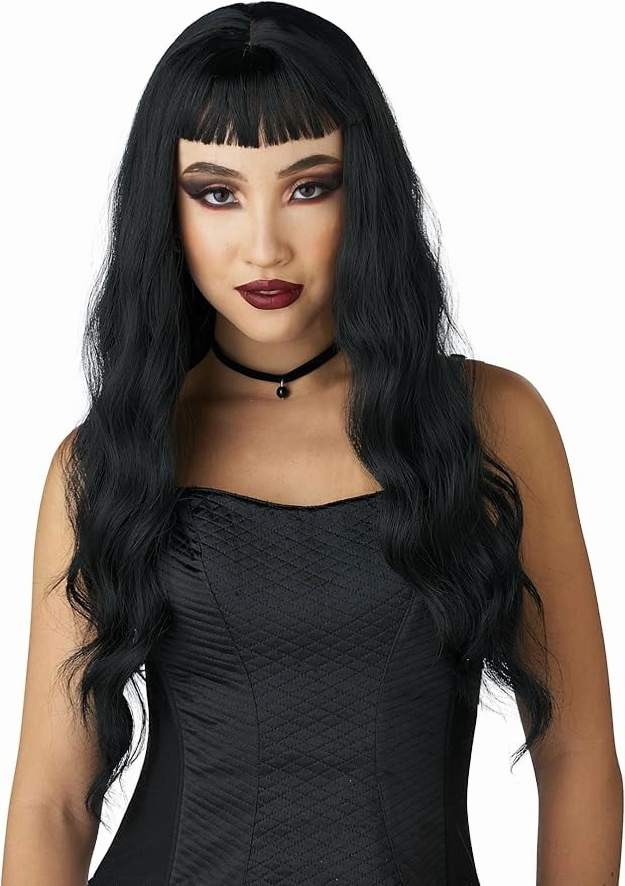 Trad-Goth Wavy Costume Wig With Micro Bangs - Walmart.com