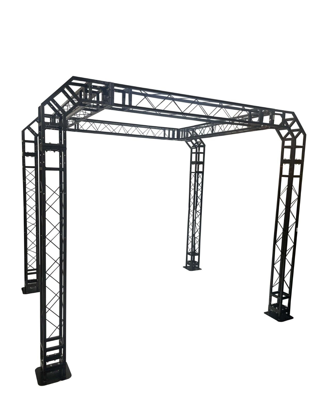 Jumbo Trade Show Booth Kit - 9ft H X 9ft W X 8ft L Black Trusses DJ ...