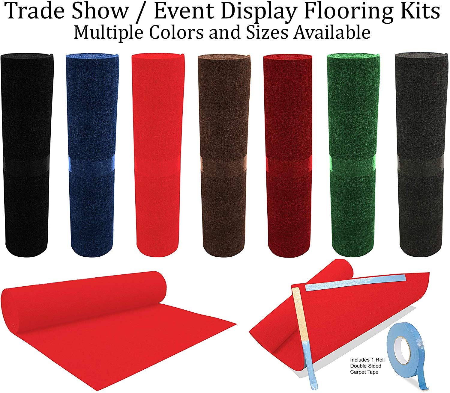 Trade Show Booth Display Flooring Carpet Rugs (Set of 4) and 1 Roll ...
