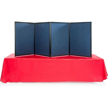 Tri-Fold Double-Sided Exhibition Display Board with Gray Fabric, 72 x ...