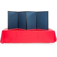 Quartet Show-It! 3-Panel Display System, 6' x 3', Double-sided, Blue ...
