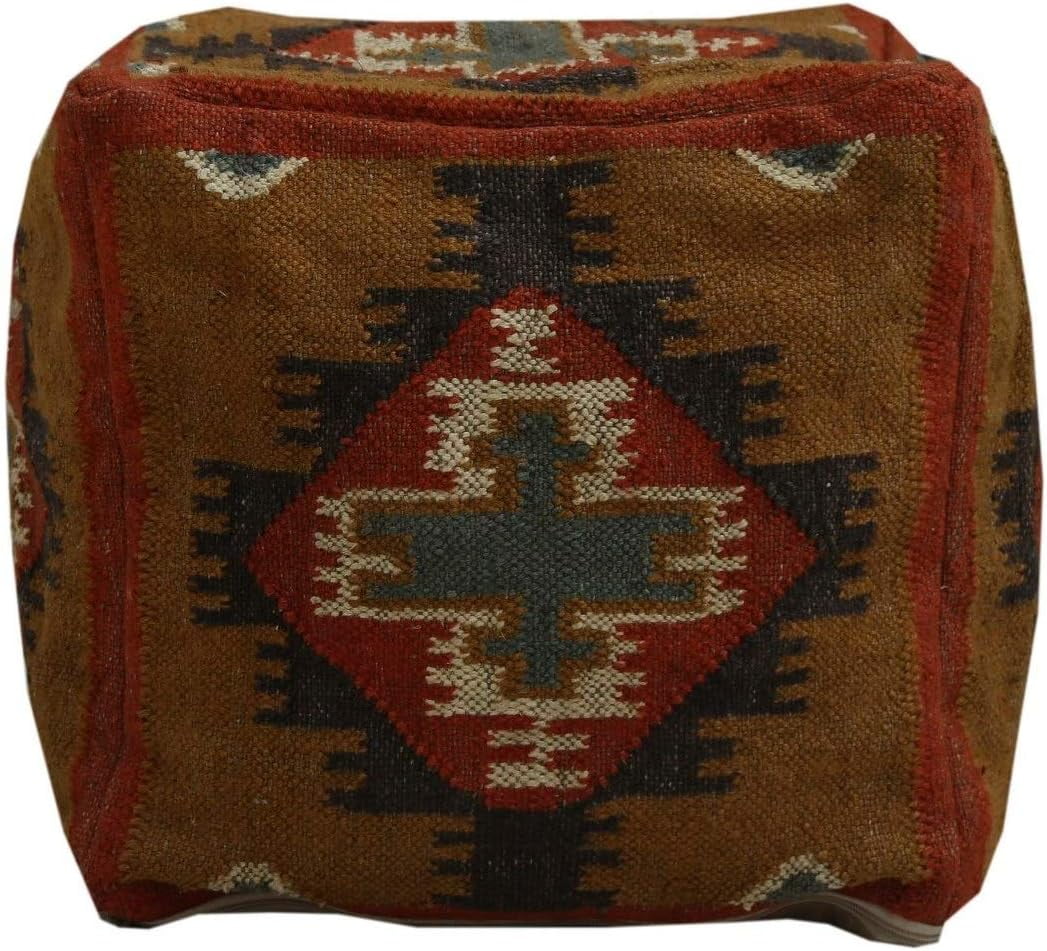 Trade Star Beautiful Kilim Pouf Cover Seating Pouffe Cover Indian ...