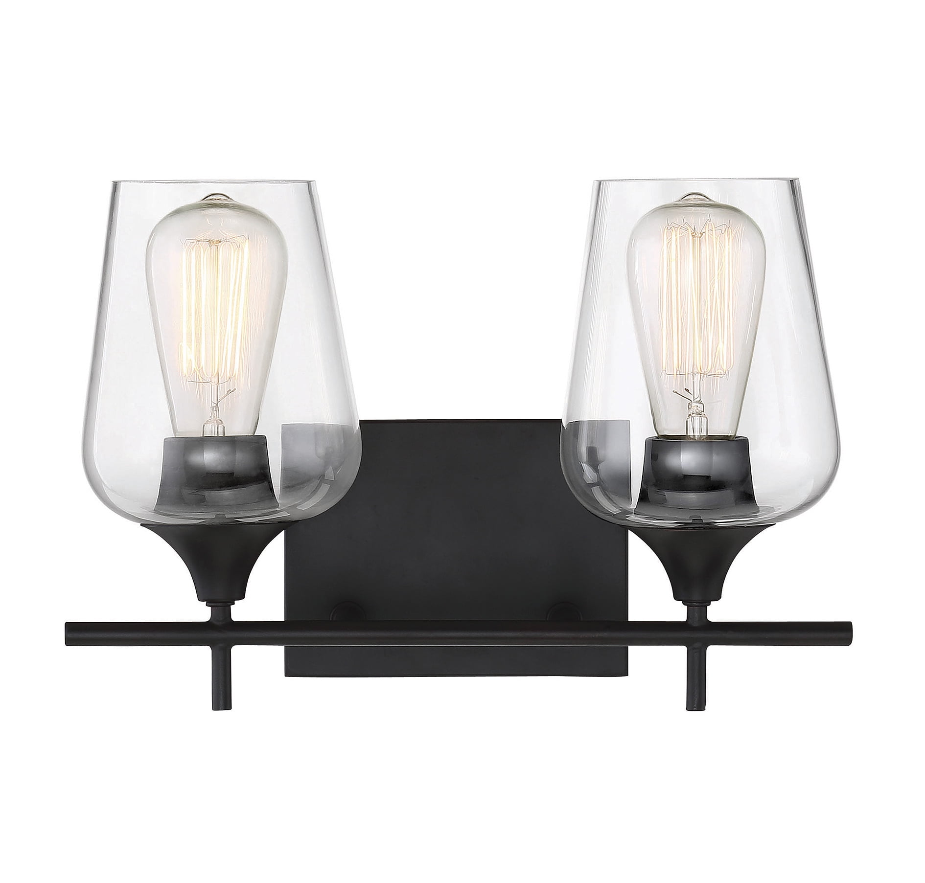 Trade Winds Aria 2-Light Bath Light in Black - Walmart.com
