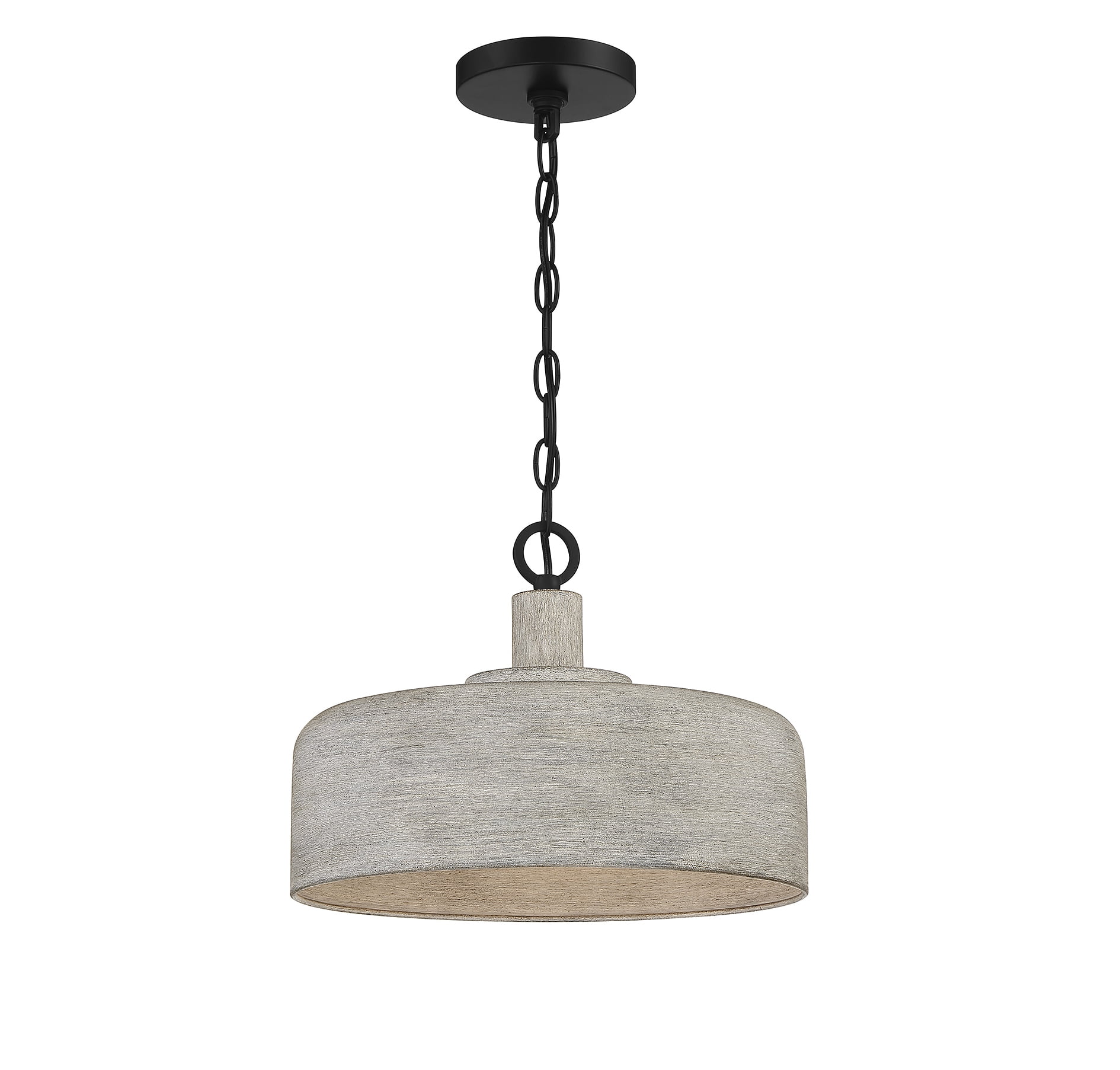 Trade Winds Loretta 1-Light Pendant in Weathered Gray with Black ...