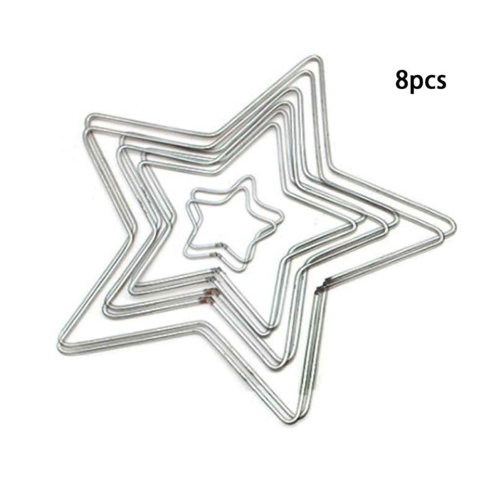 Tradecan 8 Pieces Crescent Moon Wire Wreath Rings Wire Wreath Frame for ...