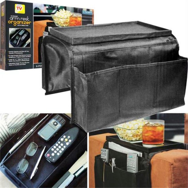 Trademark 6 Pocket Arm Rest Organizer with Table-Top - Walmart.com