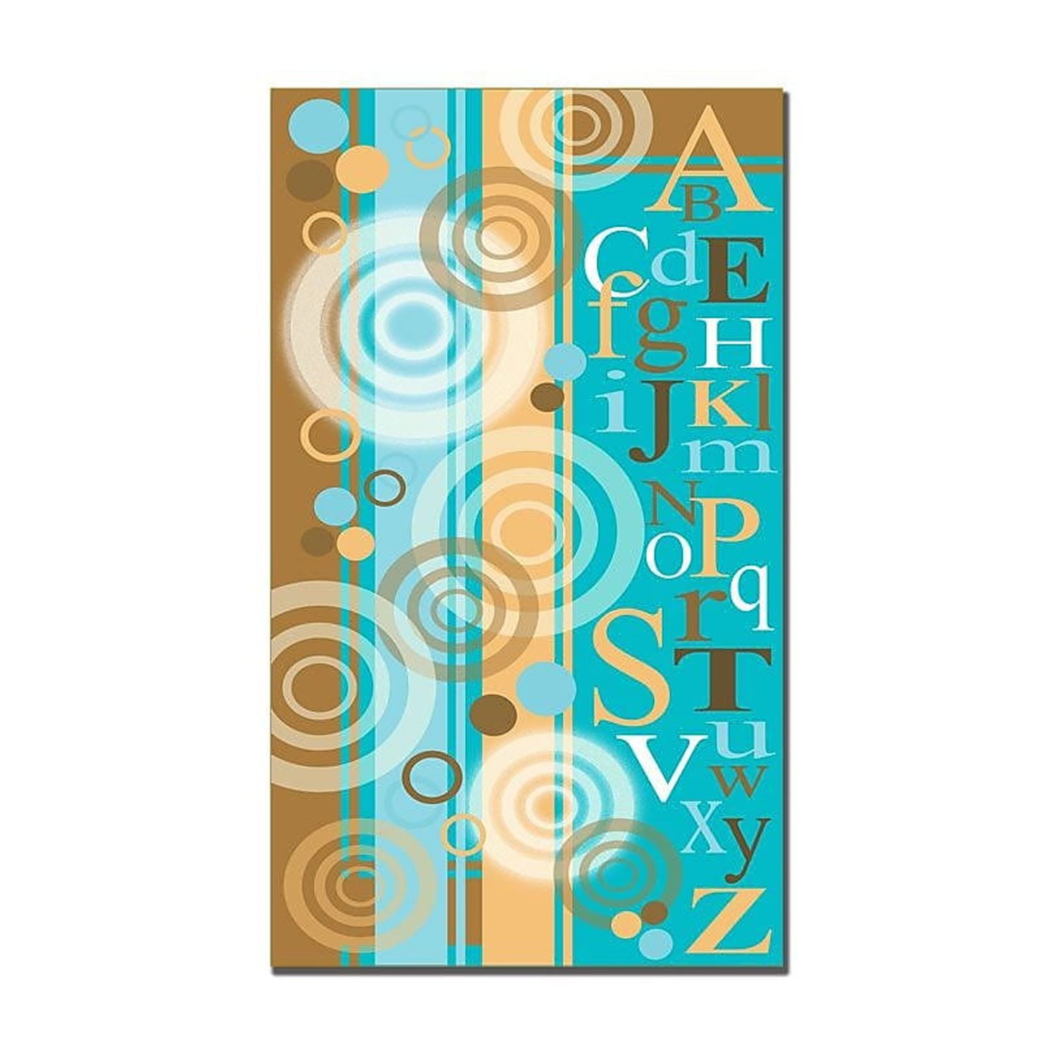 Trademark Fine Art Grace Riley 'Circles and Letters' Canvas Art 10x19 ...