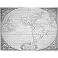 Trademark Art 'Map of the New World, 1587' Canvas Art by Richard ...