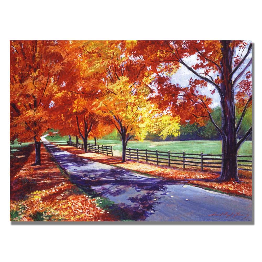 Trademark Art "October Road" Canvas Wall Art by David Lloyd Glover ...
