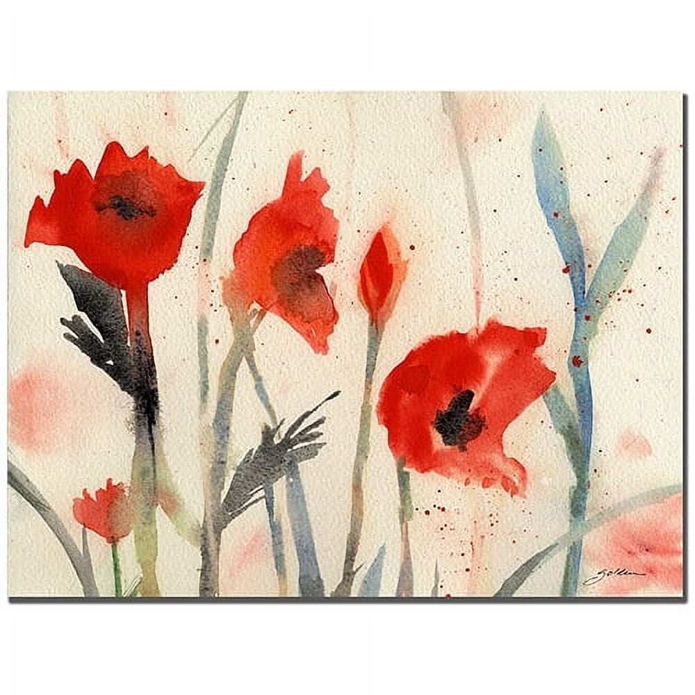 Trademark Art "Poppies" Canvas Art by Sheila Golden - Walmart.com