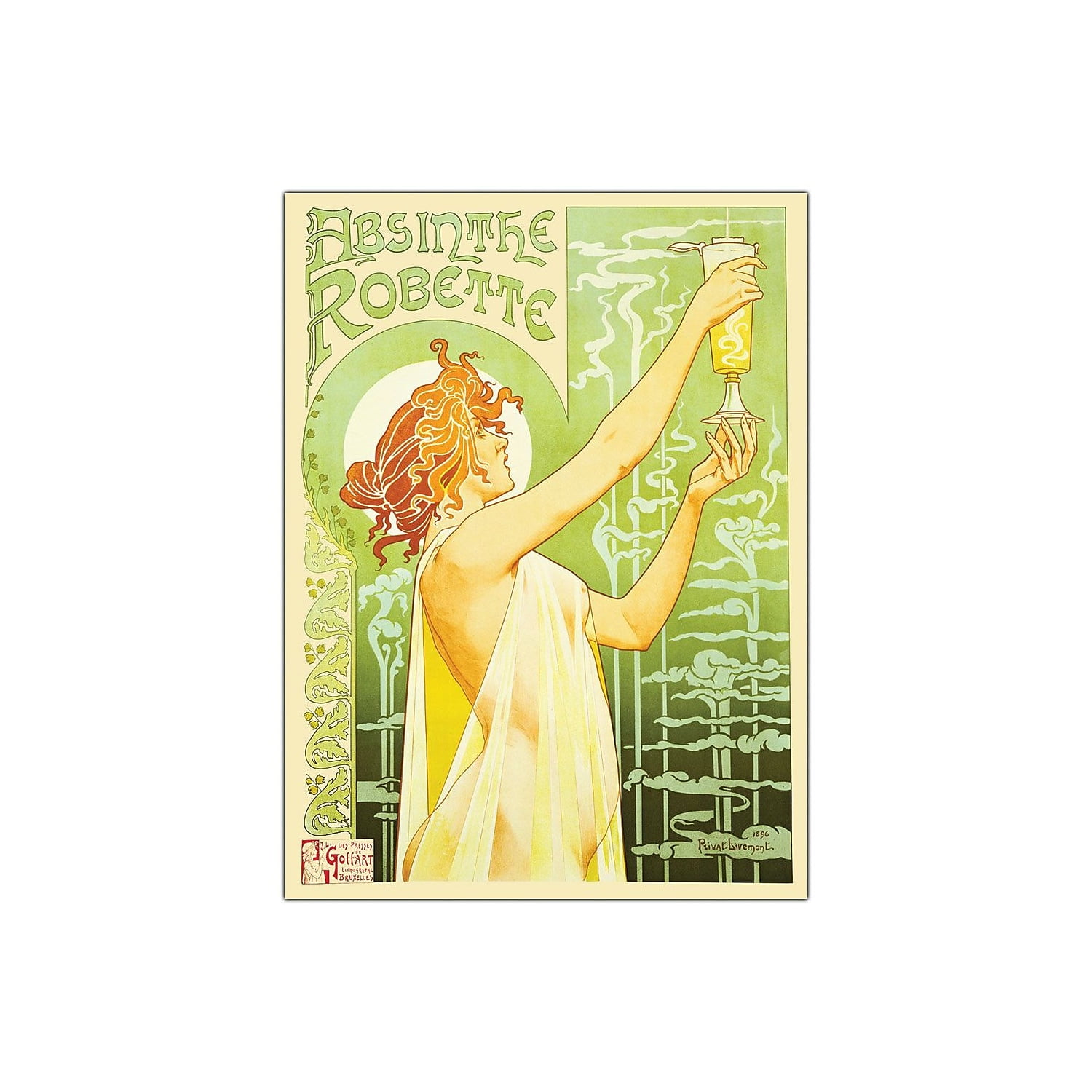 Trademark Fine Art "Absinthe Robette" Canvas Art by Privat Livemont ...