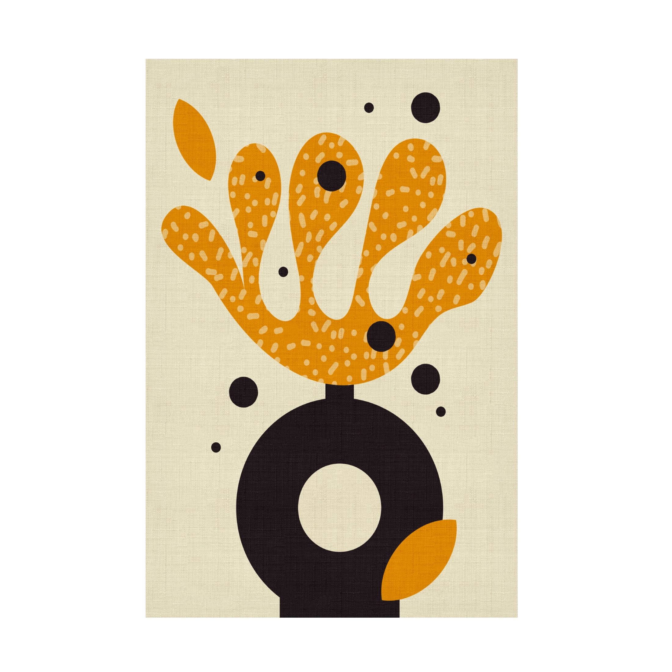 Ana Rut Bre Matisse Cut Outs Canvas Wall Art - Black & Orange Flower ...