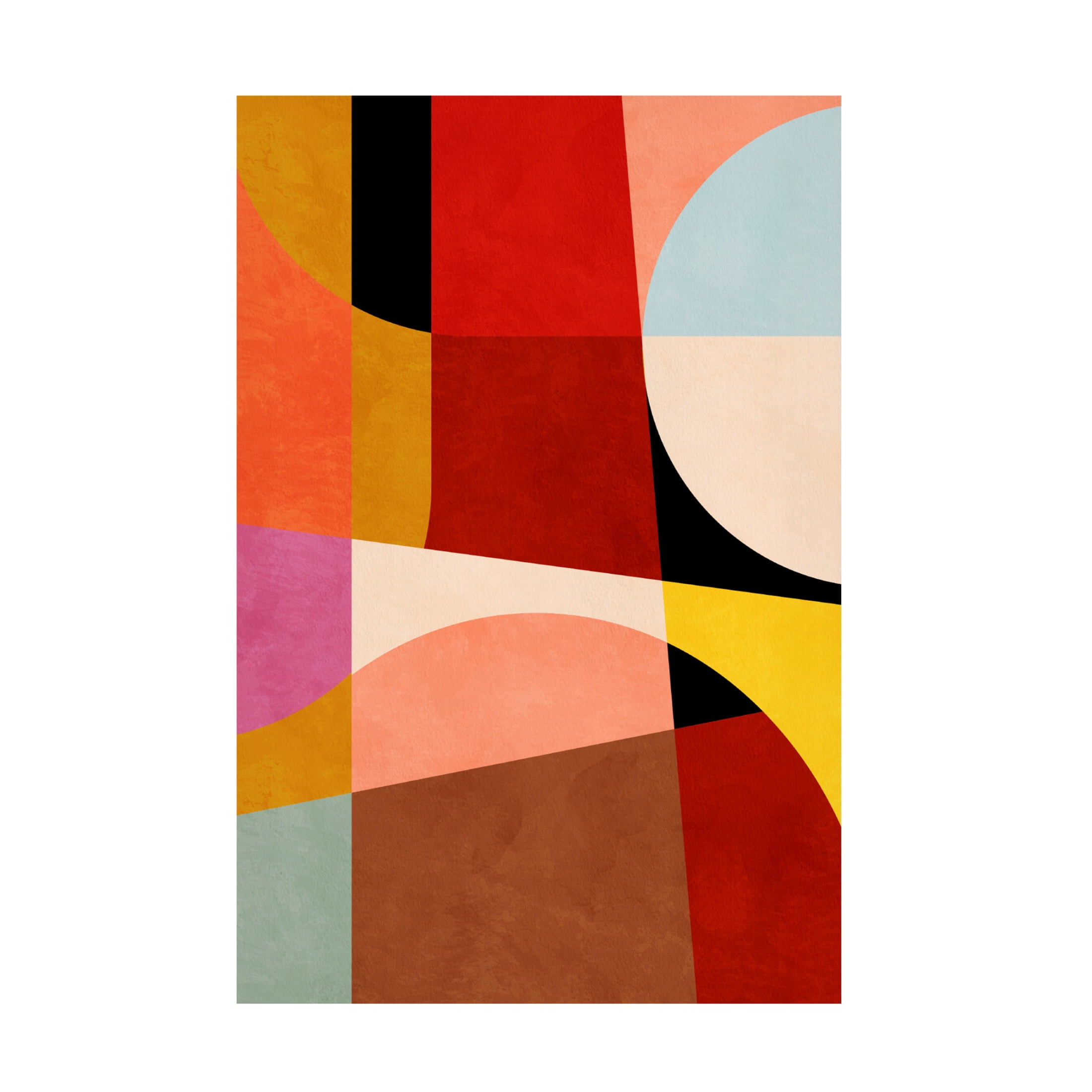 Trademark Fine Art Ana Rut Bre Warm Colors Bauhaus Geometry2 Canvas ...