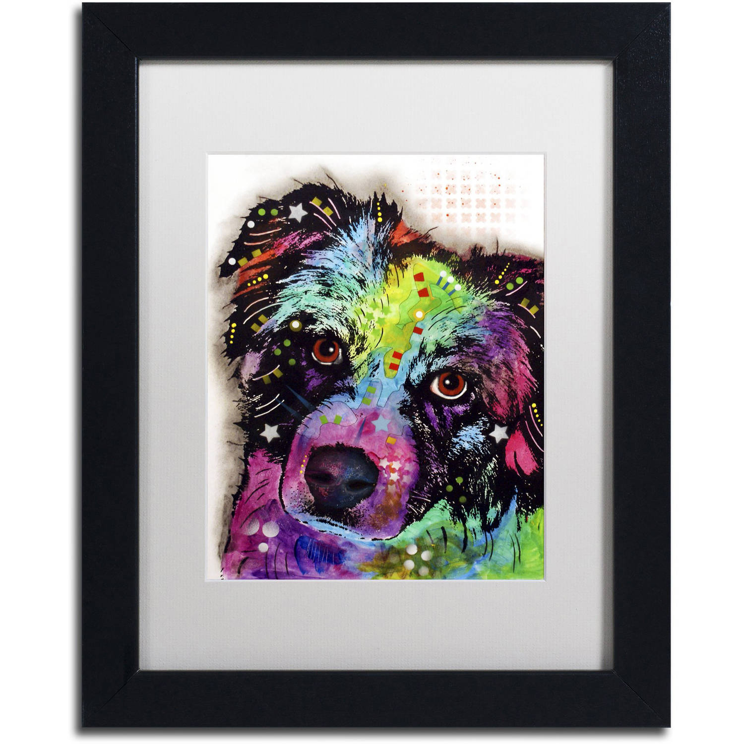 Trademark Fine Art "Aussie" Canvas Art by Dean Russo, White Matte ...