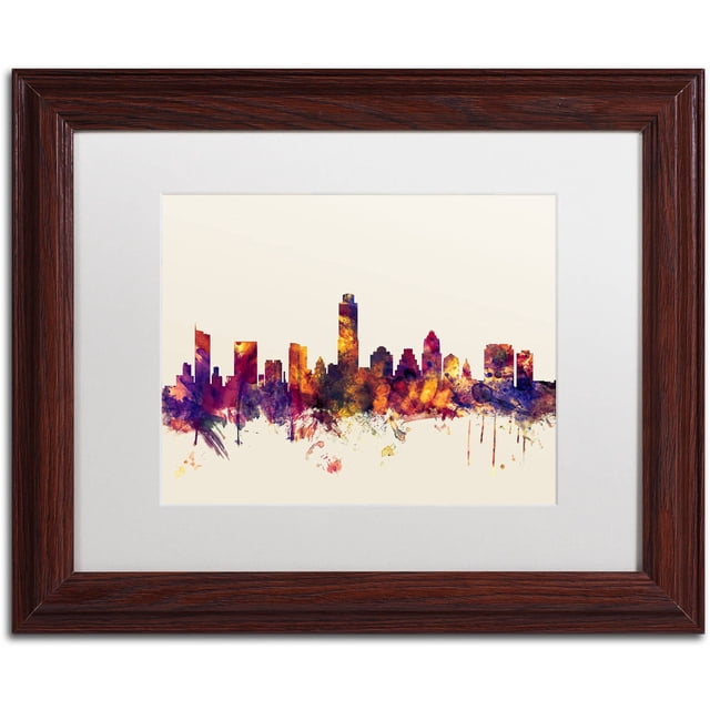 Trademark Fine Art "Austin Texas Skyline" Canvas Art by Michael ...