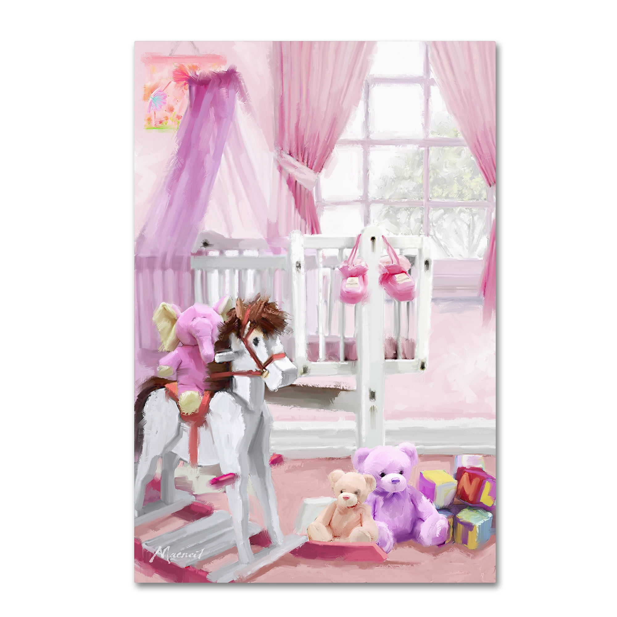 Trademark Fine Art 'Baby Girl's Cot' Canvas Art by The Macneil Studio ...
