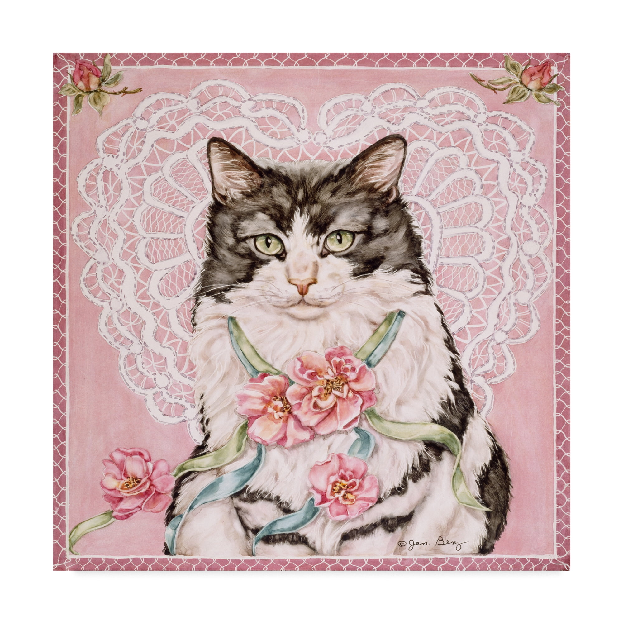 Trademark Fine Art 'Be Mine Cat' Canvas Art by Jan Benz - Walmart.com