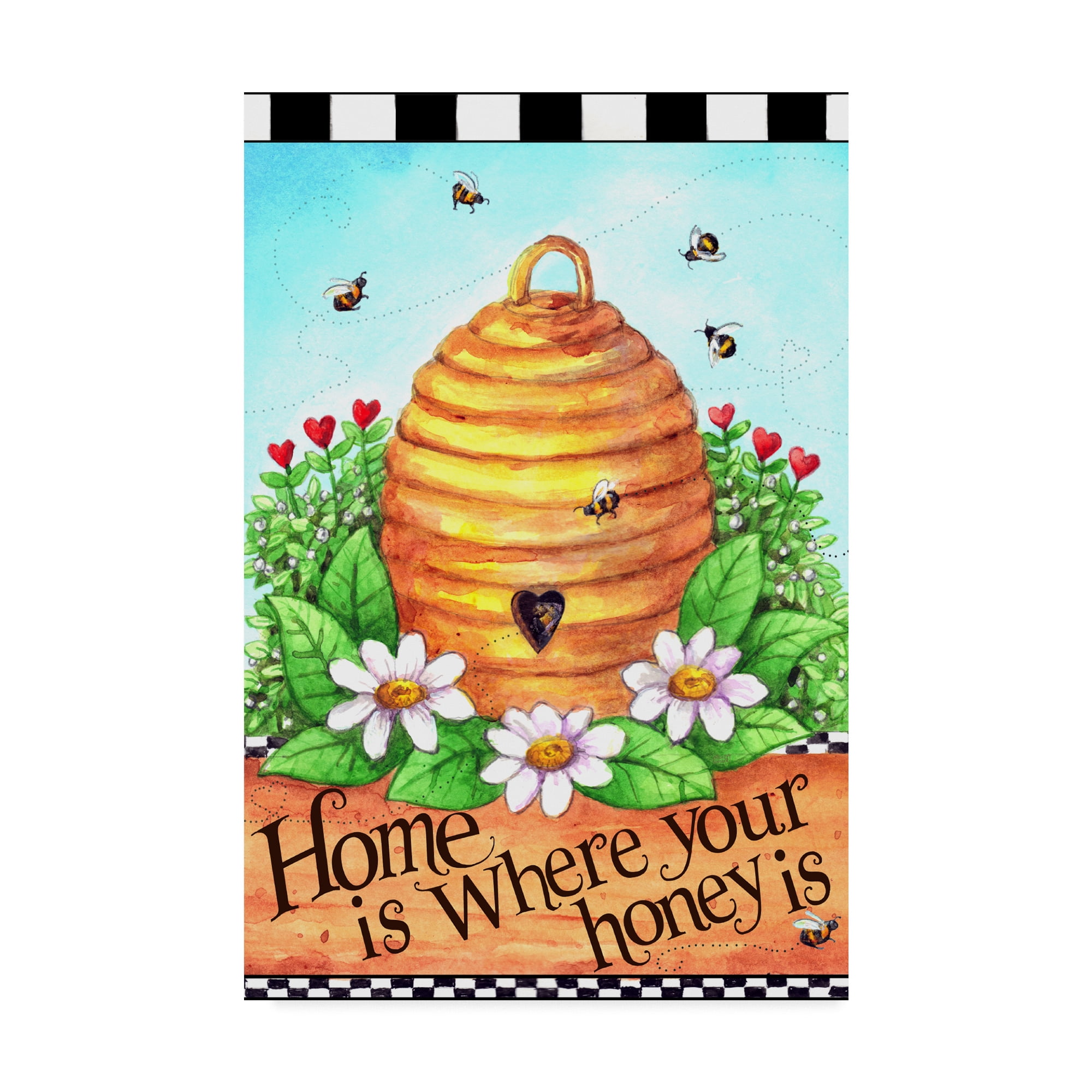 Trademark Fine Art 'Bee Hive Home' Canvas Art by Melinda Hipsher ...
