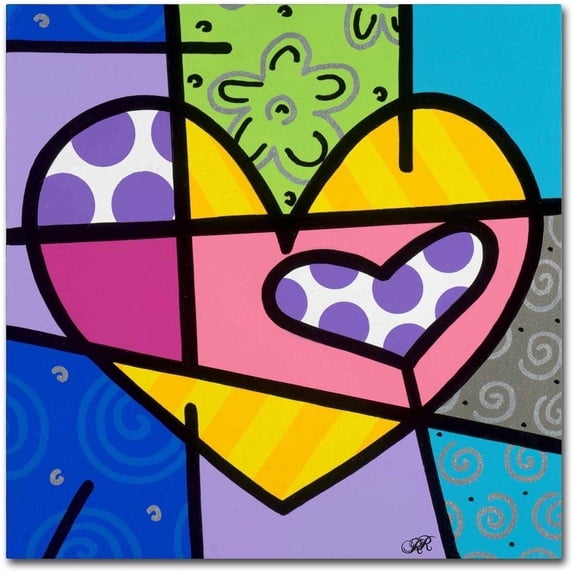 Free Shipping! Trademark Fine Art Big Heart IV Canvas Art by Roberto ...