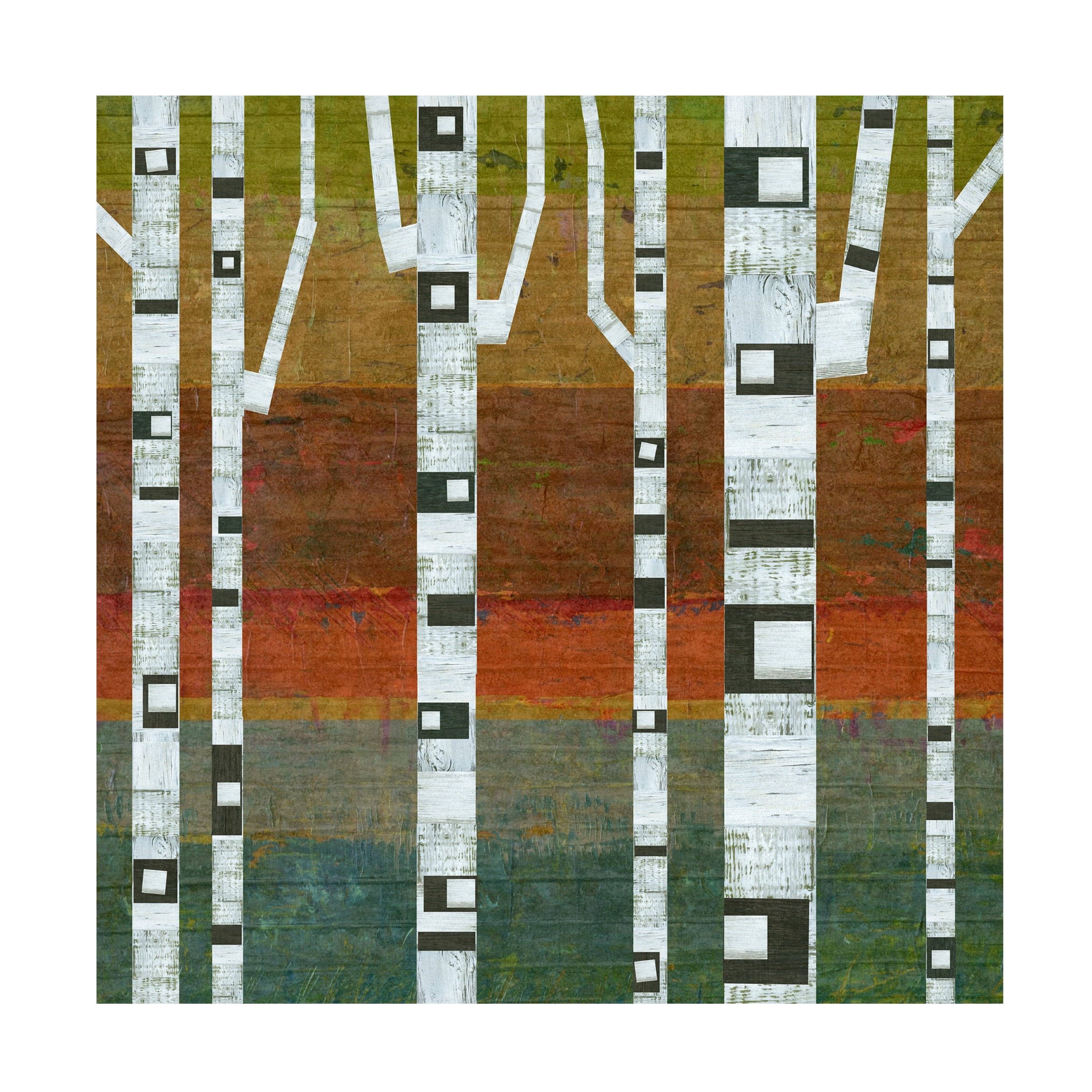Trademark Fine Art Michelle Calkins Birches Canvas Wall Art - 18x18 ...