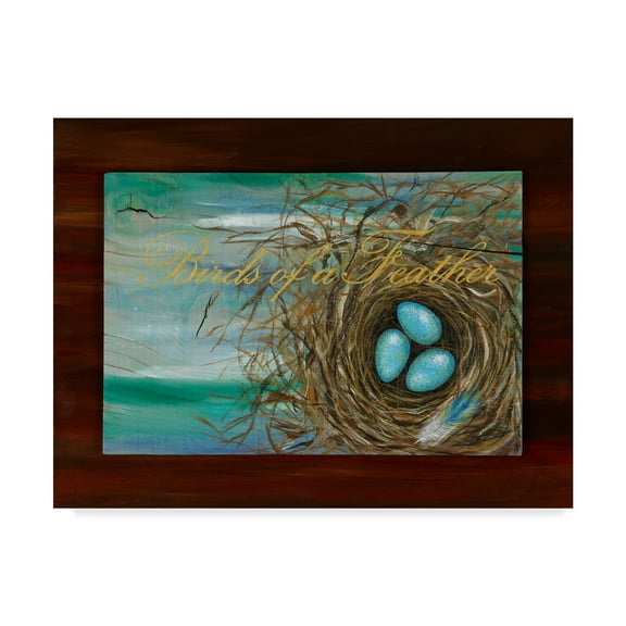 Trademark Fine Art 'Pretty Birds Neutral III' Canvas Art by Julia ...