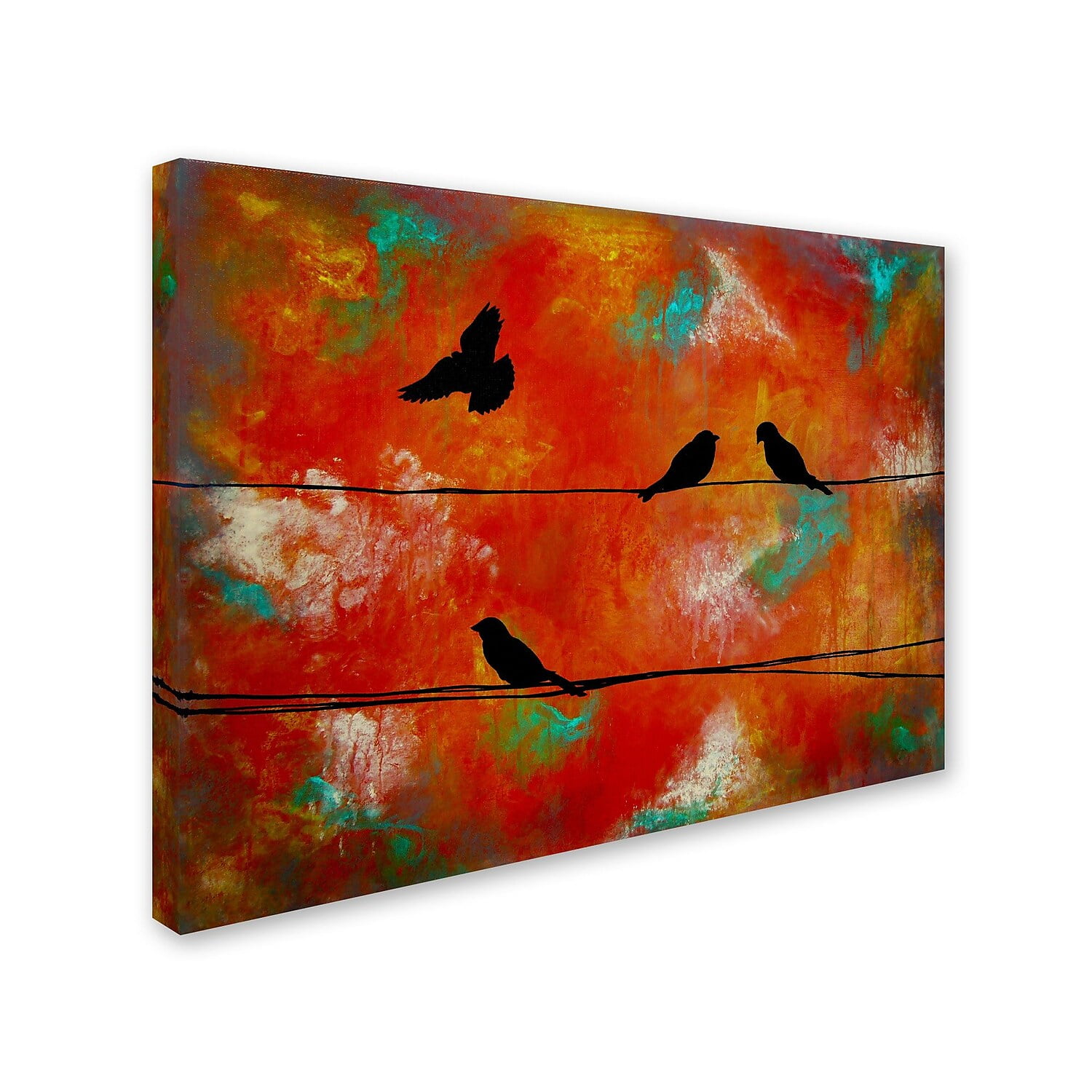 Trademark Fine Art "Birds of Flight" Canvas Art by Nicole Dietz ...