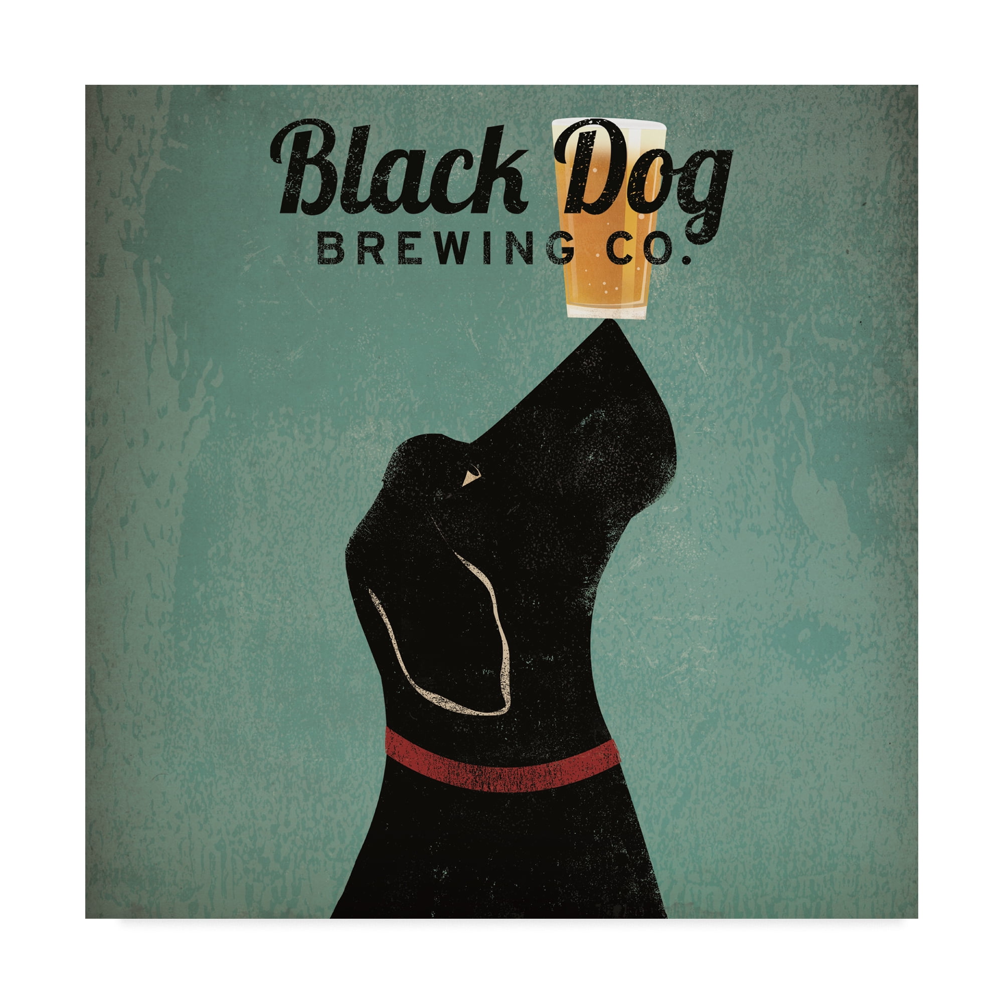 Trademark Fine Art 'Black Dog Brewing Co Square' Canvas Art by Ryan ...