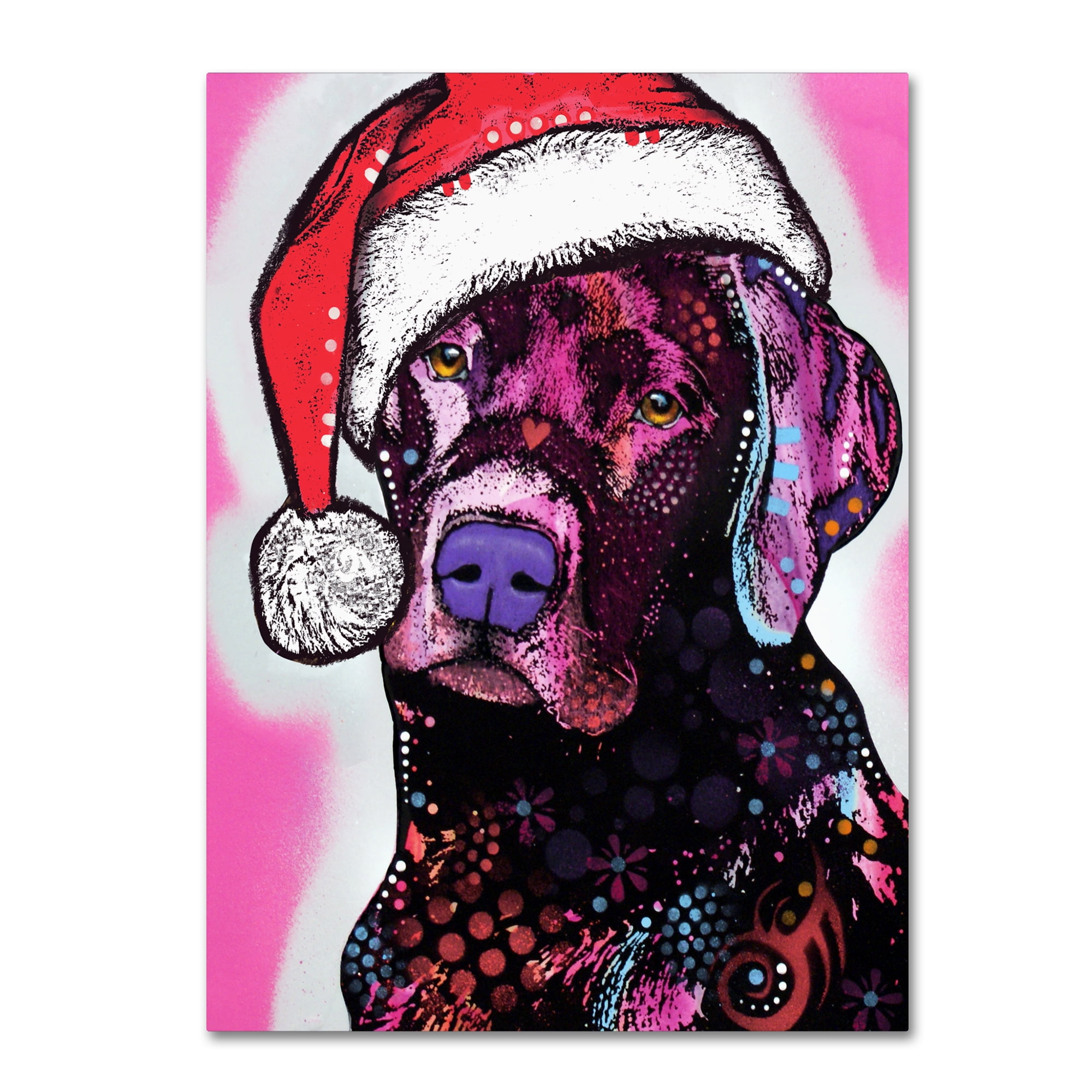Trademark Fine Art 'Black Lab Christmas' Canvas Art by Dean Russo ...