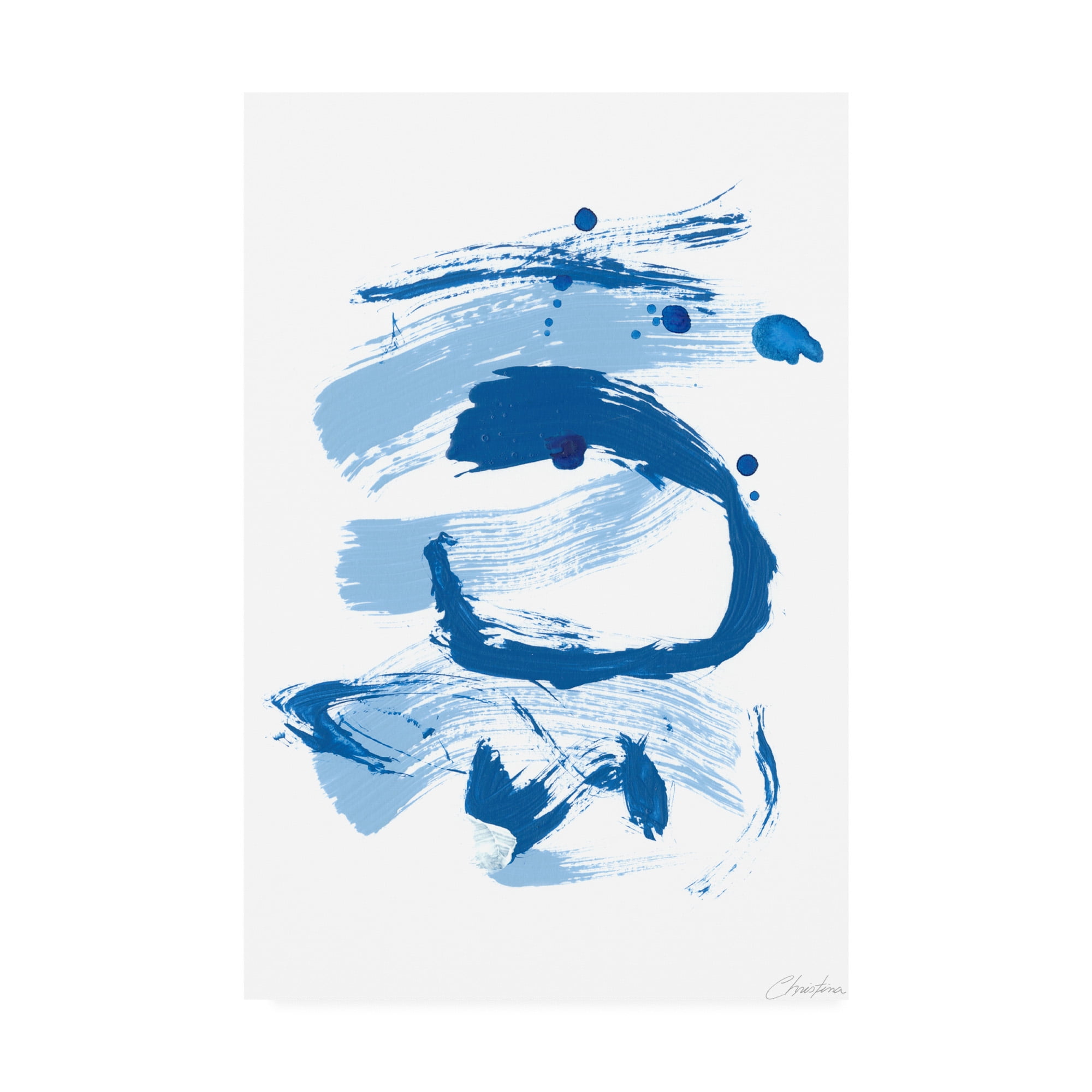 Trademark Fine Art 'Blue Breeze III' Canvas Art by Christina Long ...