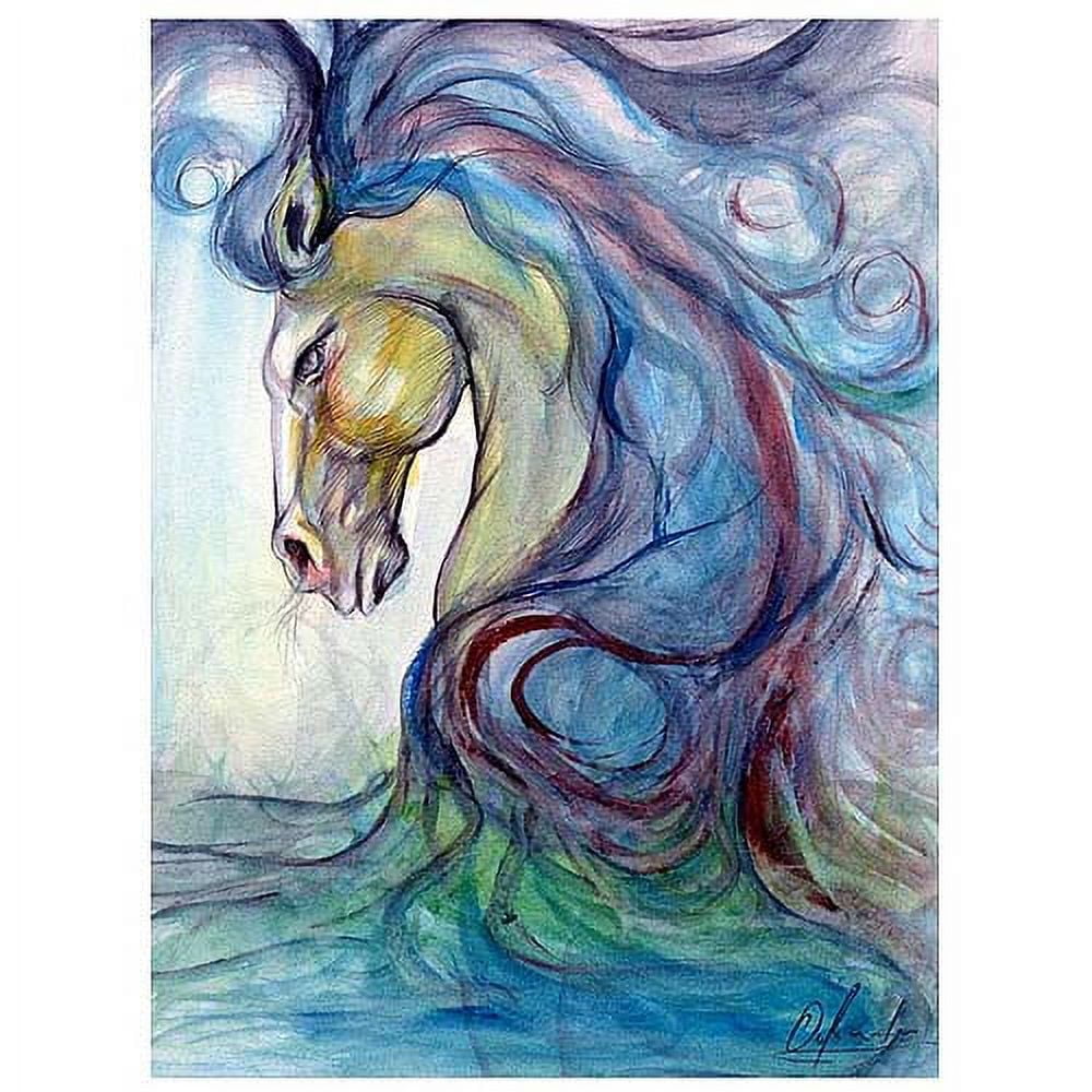 Trademark Fine Art "Caballo Azul" Canvas Art - Walmart.com