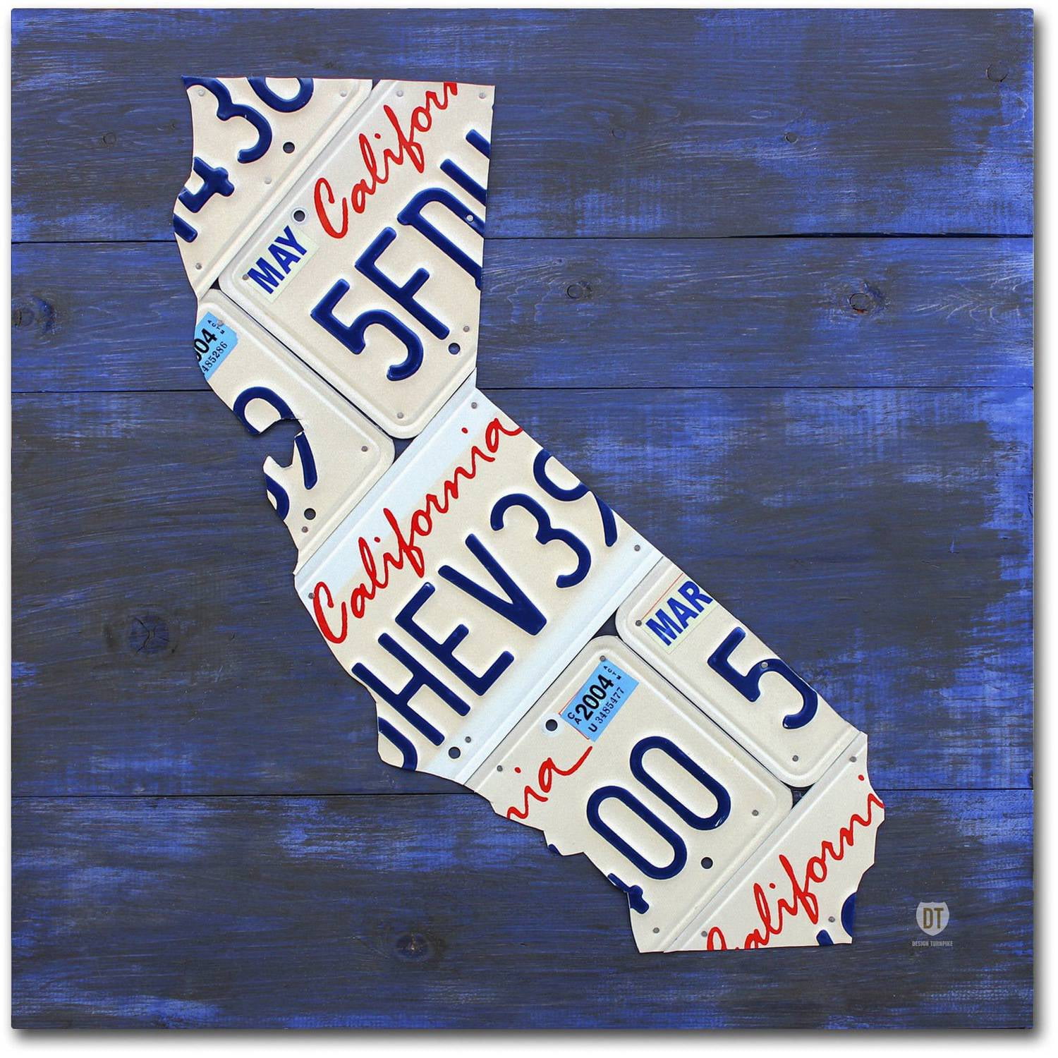 Trademark Fine Art 'California License Plate Map' Canvas Art by Design ...