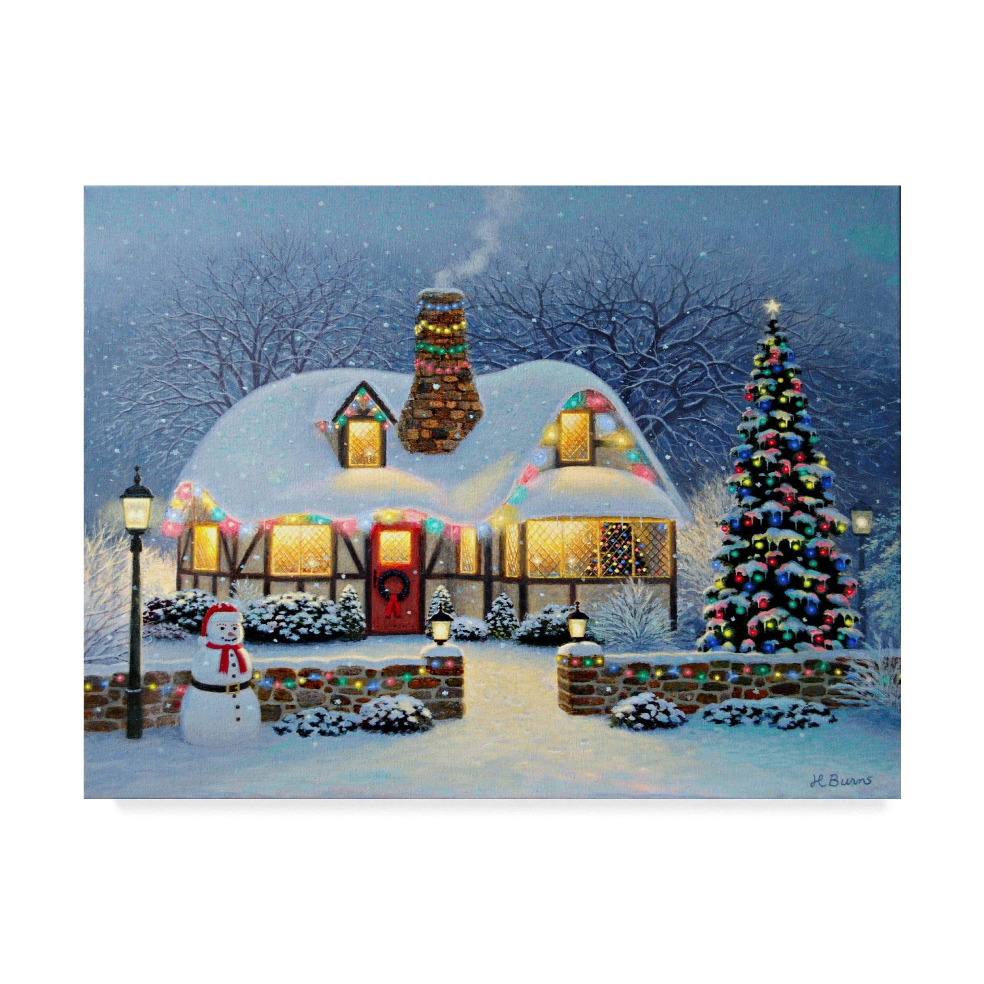 Trademark Fine Art 'Candlelight Christmas' Canvas Art by Heather Burns ...