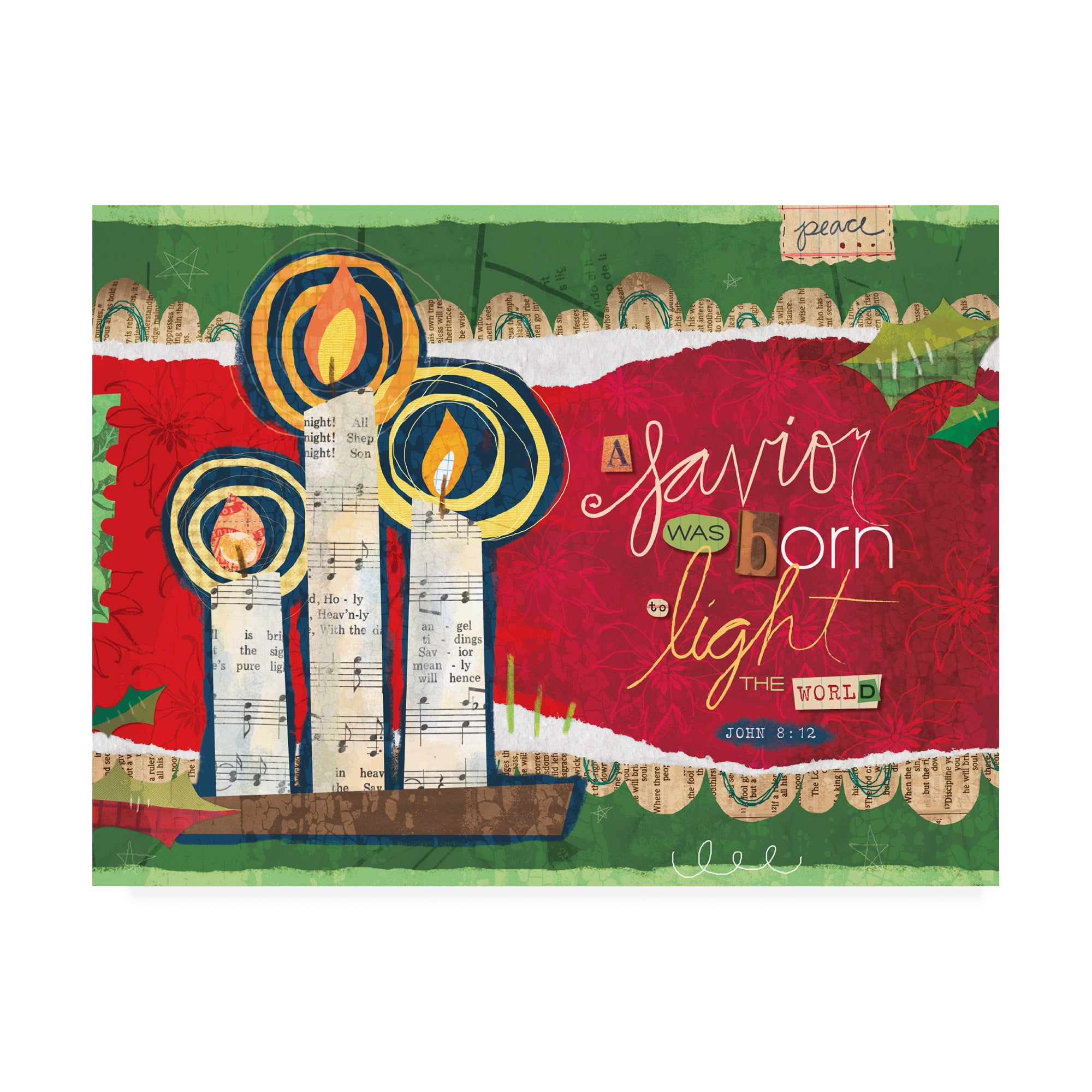 Trademark Fine Art 'Christmas Collage 2' Canvas Art by Holli Conger ...