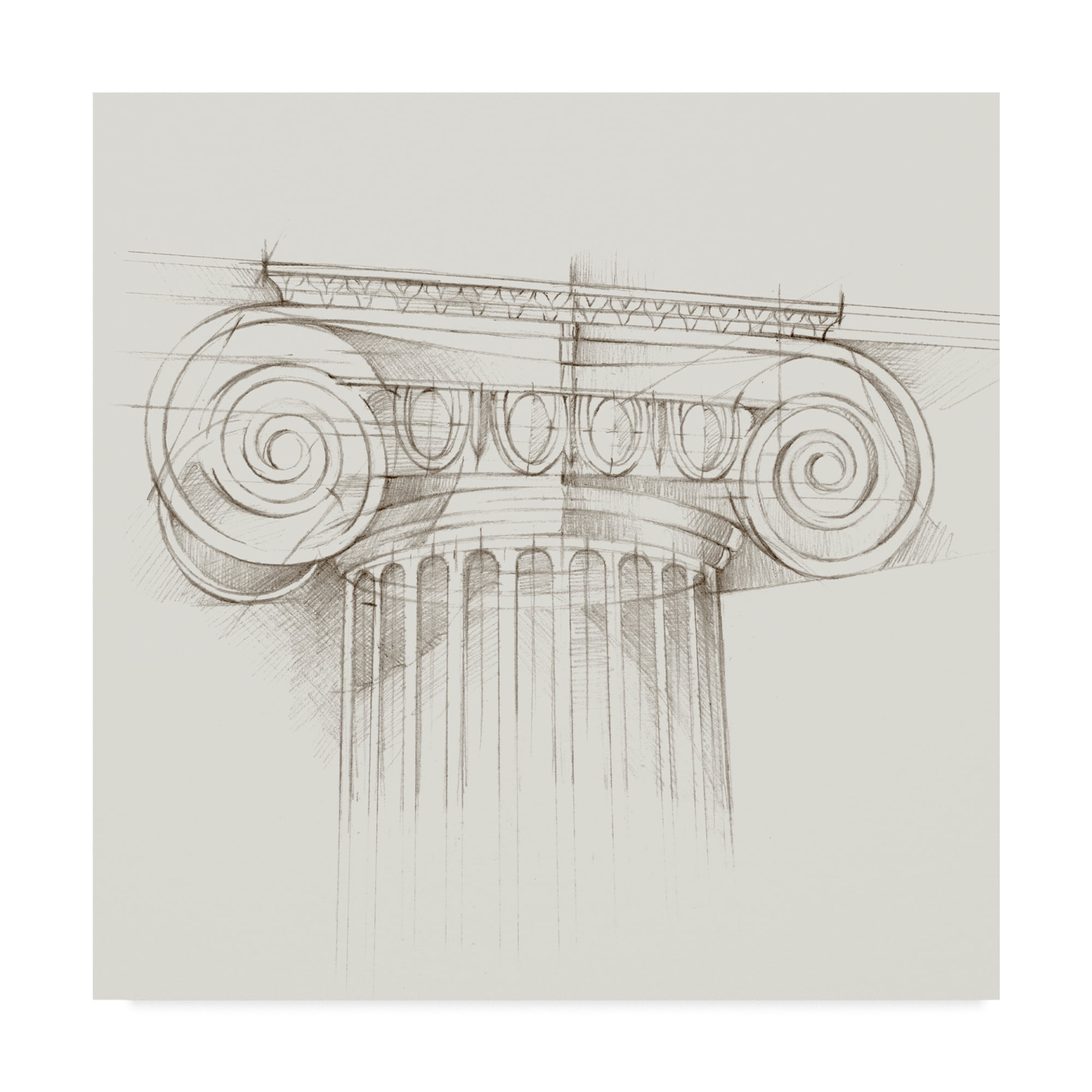 Trademark Fine Art 'Column Schematic III' Canvas Art by Ethan Harper ...