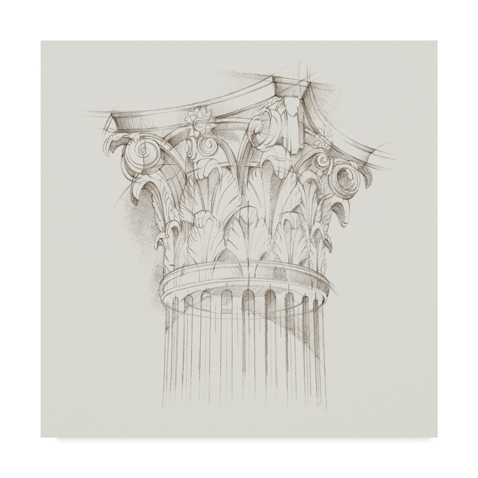 Free Shipping! Trademark Fine Art 'Column Schematic IV' Traditional ...