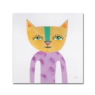 Trademark Fine Art 'Otomi Cats I Dark' Canvas Art by Veronique Charron ...