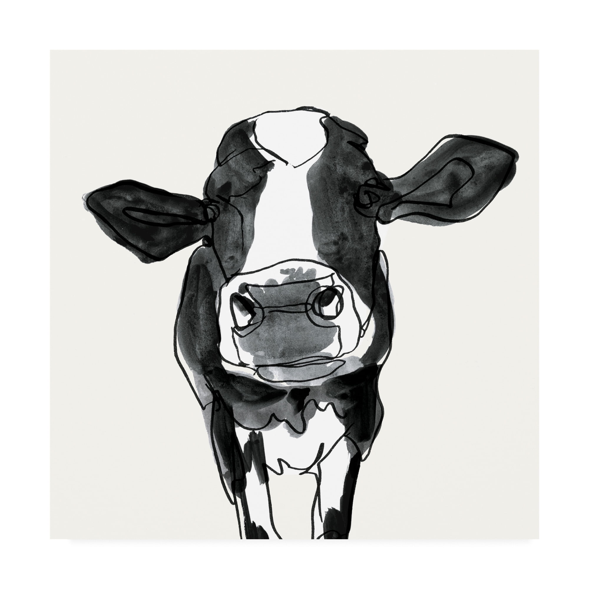 Trademark Fine Art 'Cow Contour III' Canvas Art by Victoria Borges ...
