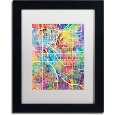 Trademark Fine Art "Moscow City Street Map III" Canvas Art by Michael ...