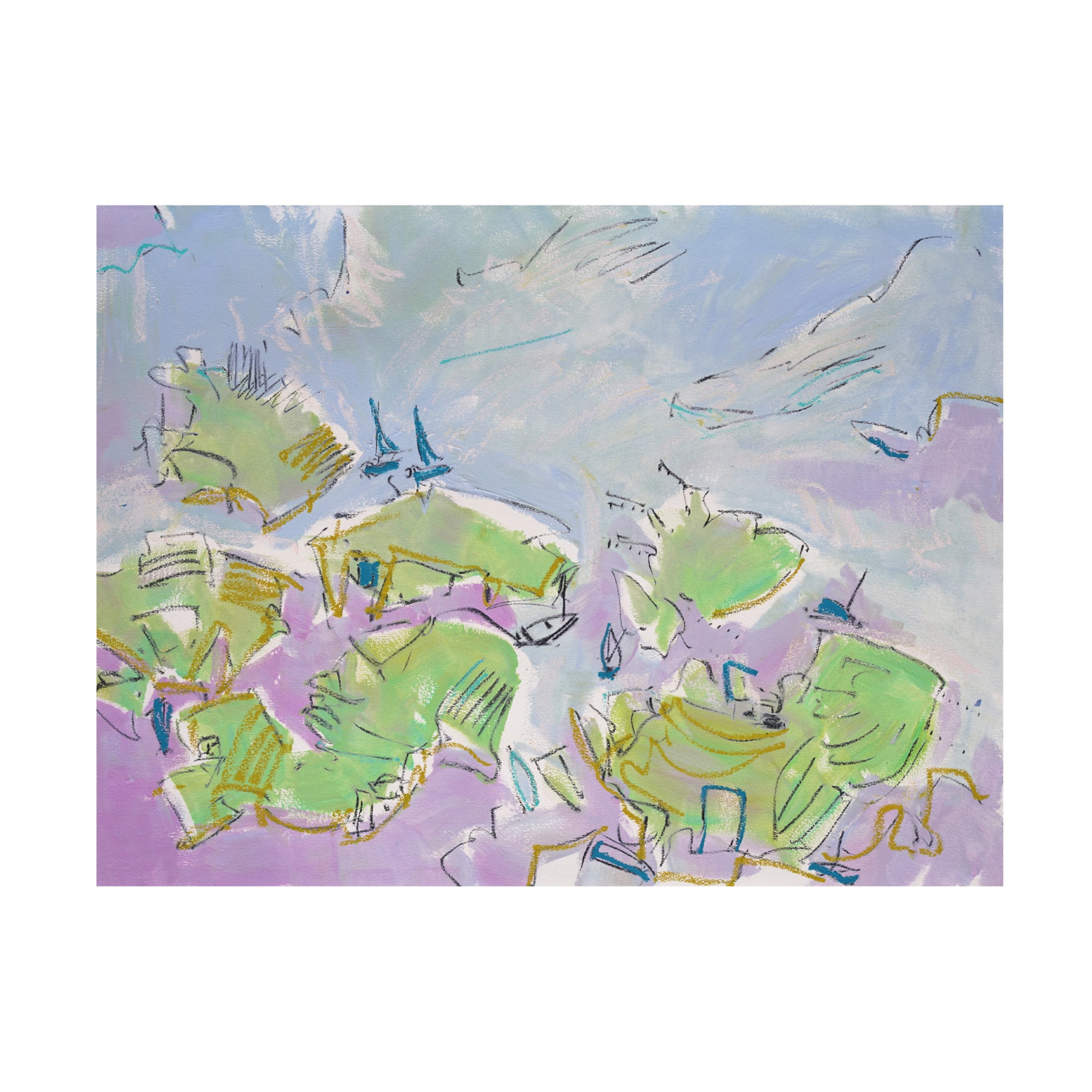 Free Shipping! Trademark Fine Art Dorothy Fagan Island II Abstract ...