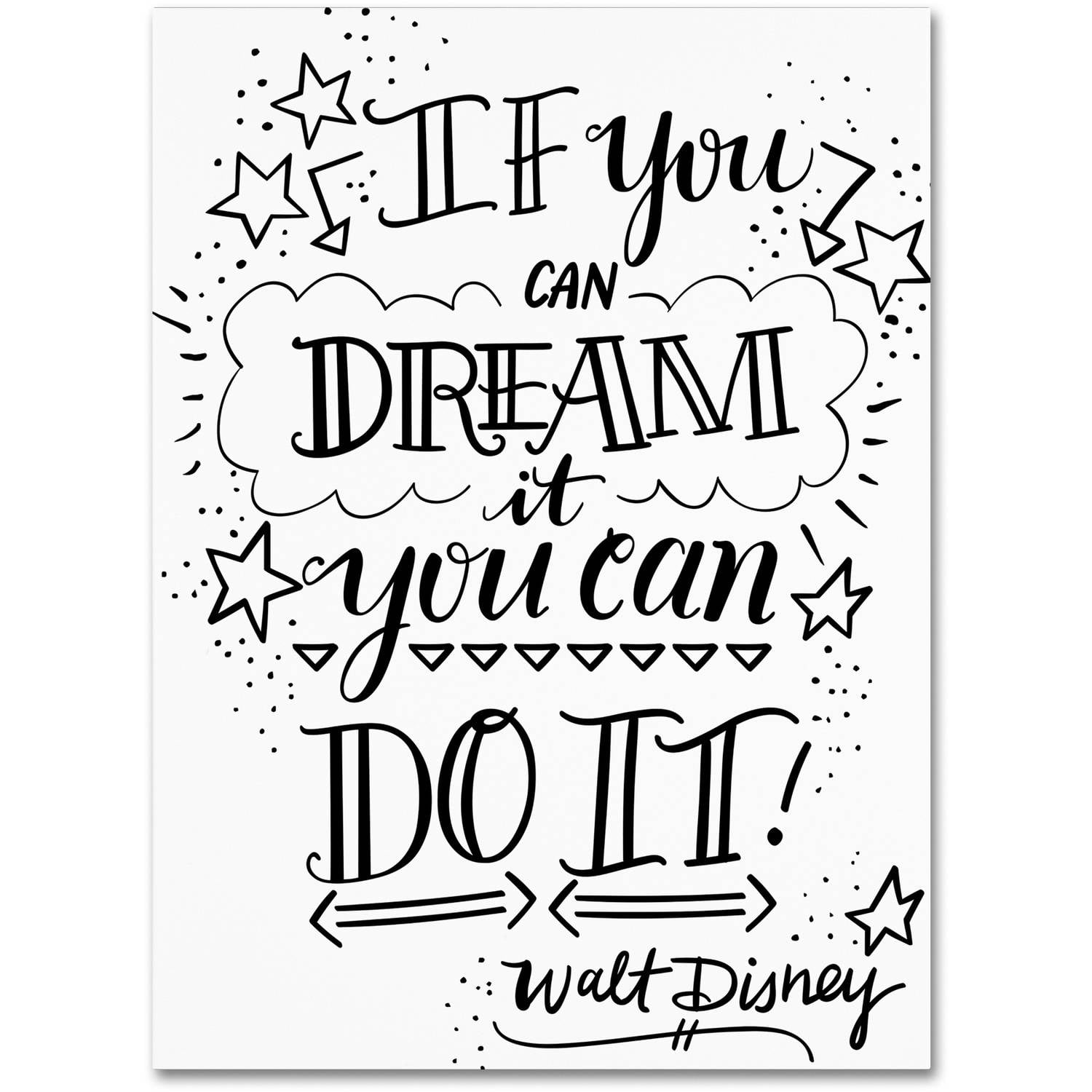 Trademark Fine Art "Dream It Do It" Canvas Art by Elizabeth Caldwell ...