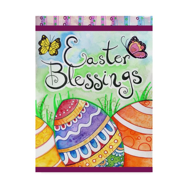 Trademark Fine Art 'Easter Eggs' Canvas Art by Valarie Wade - Walmart.com