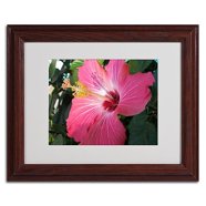 Trademark Fine Art "Lehua" Canvas Art by Monica Fleet, White Matte ...