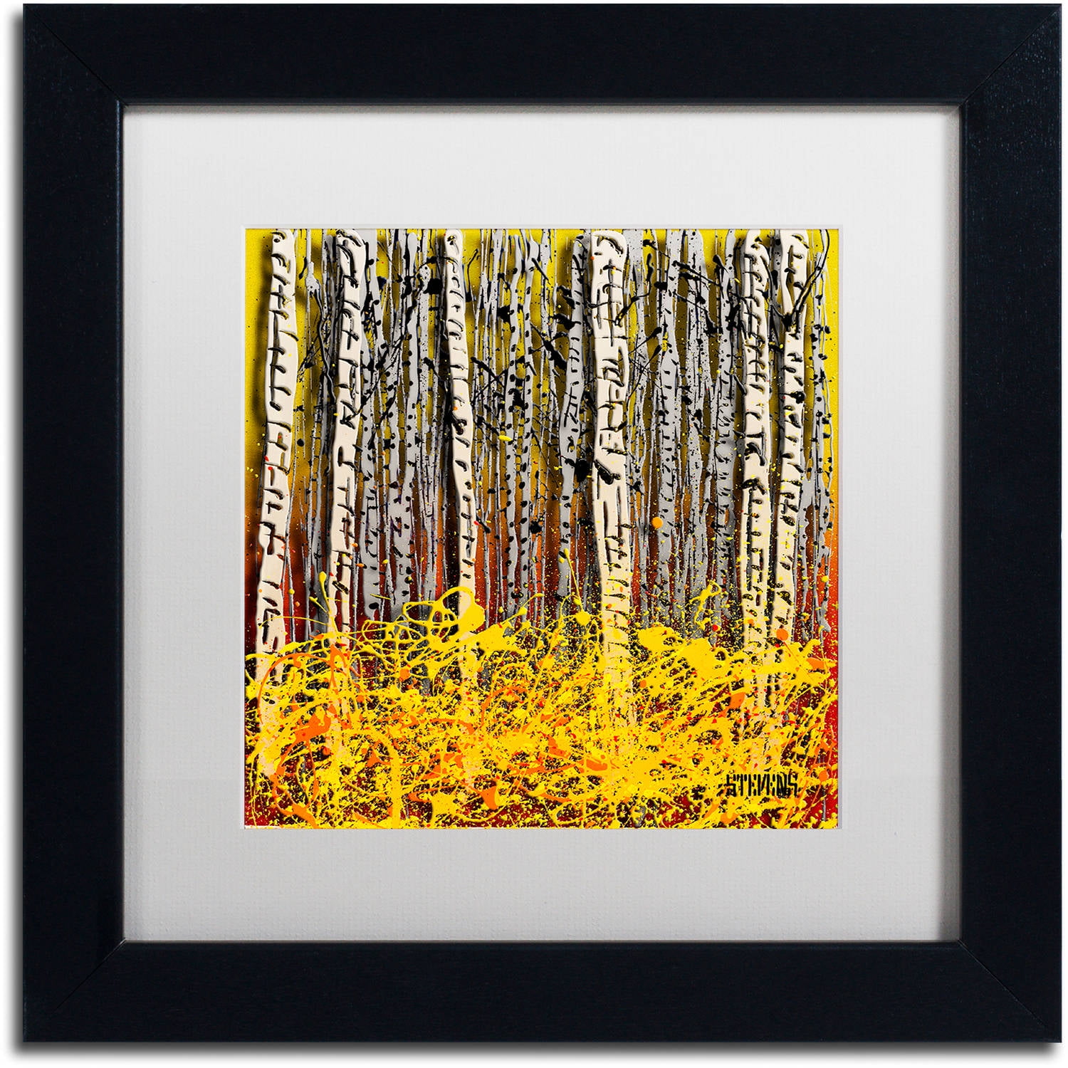 Trademark Fine Art "Fall Aspens" Canvas Art by Roderick Stevens, White ...