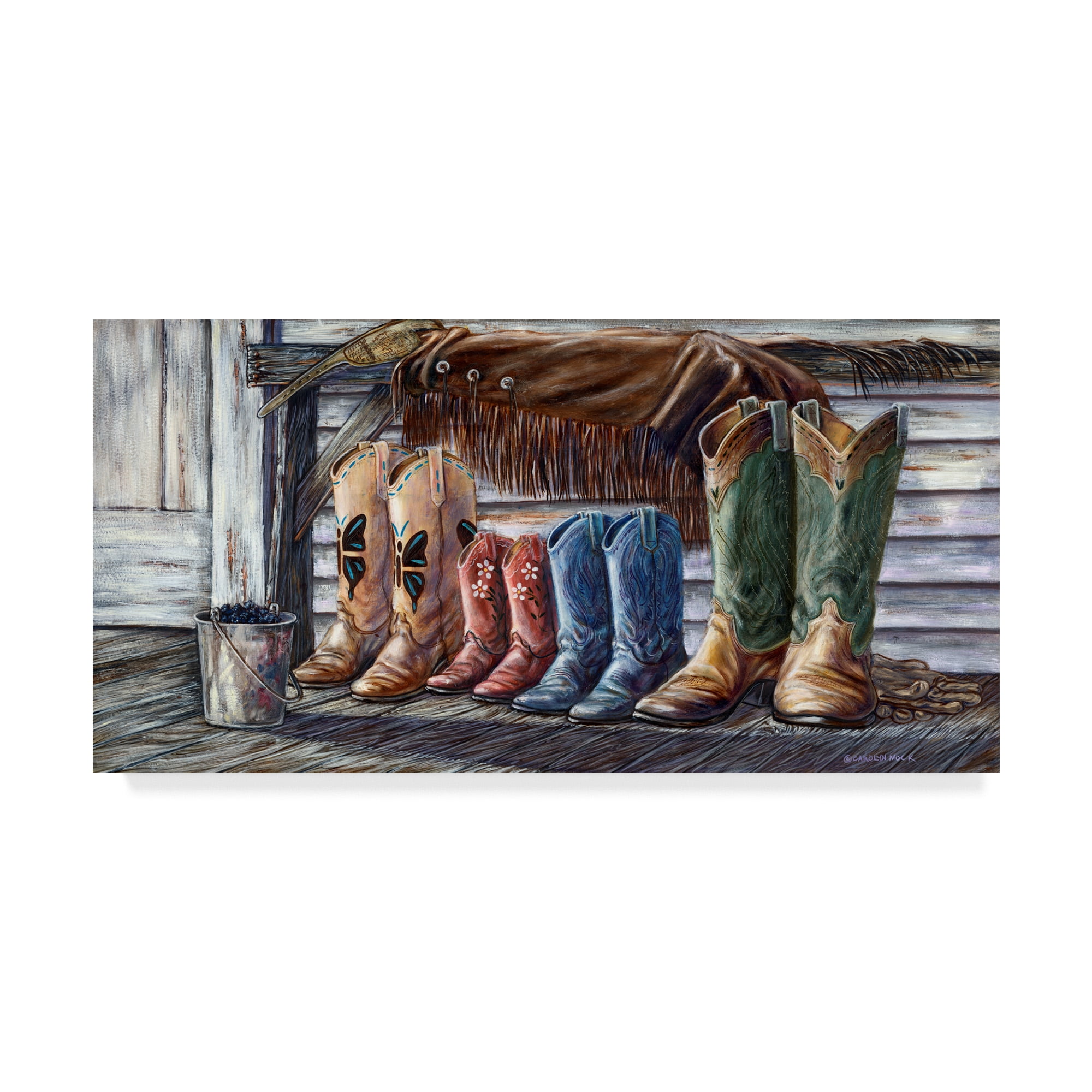 Trademark Fine Art 'Family Boots' Canvas Art by Carolyn Mock - Walmart.com