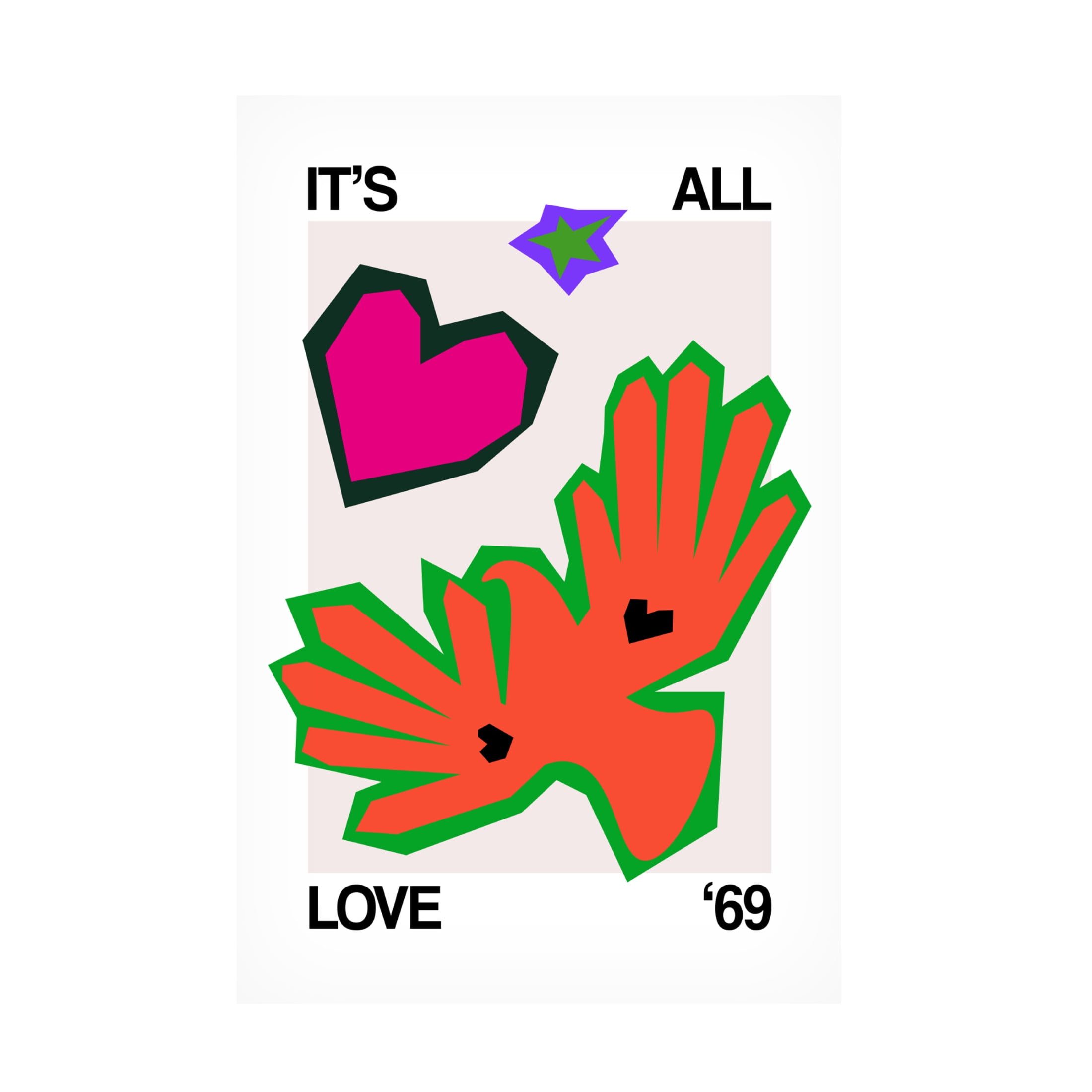 Trademark Fine Art Frances Collett It's All Love '69 Bird Orange Canvas ...